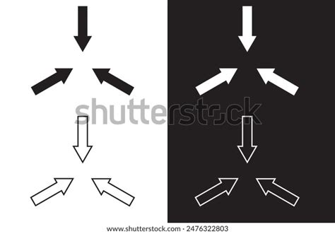 Three Way Arrow Icon Three Way Stock Vector Royalty Free 2476322803 Shutterstock