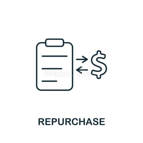 Repurchase Icon Monochrome Simple Stock Market Icon For Templates Web Design And Infographics