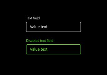 Key Example Of Text Fields In Windows High Contrast Black Theme With Label Text Field And