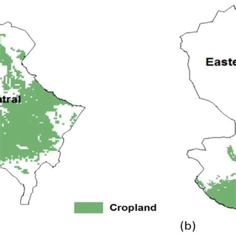 The Modis Cropland Used For Two Main Agricultural Regions A Central