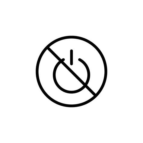 Shutdown Prohibition Vector Icon Illustration 23194431 Vector Art At Vecteezy