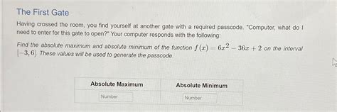 Solved The First Gatehaving Crossed The Room You Find