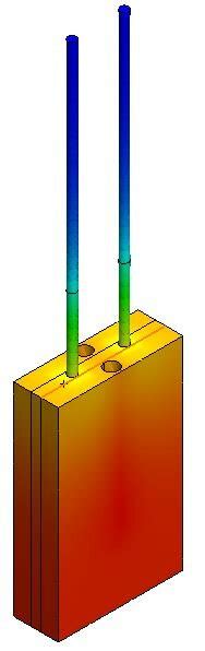 Temperature Contour Plot At Q 30 W Download Scientific Diagram
