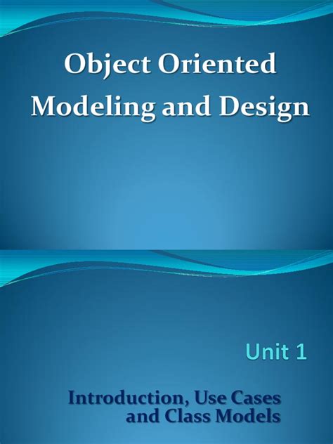 Unit I Syllabus An Introduction To Object Oriented Modeling And Design Pdf Inheritance