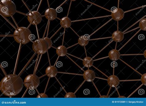 Brown Chocolate Molecular Geometric Chaos Abstract Structure Science Technology Network