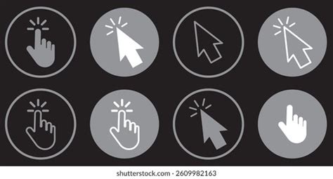 computer mouse click cursor load symbol stock vector royalty free