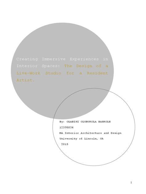 Creating Immersive Experiences In Interi Pdf Career And Growth Art