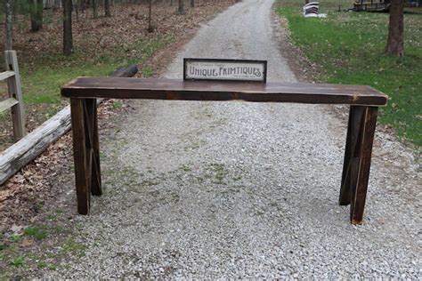 RUSTIC BAR TABLE Sofa Console X End Large Long Tall Entryway Etsy