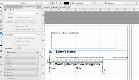 Toc In Publisher Pre V2 Archive Of Affinity On Desktop Questions Macos And Windows