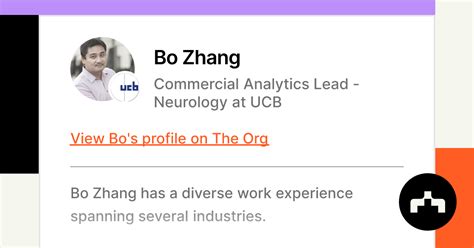 Bo Zhang Commercial Analytics Lead Neurology At Ucb The Org