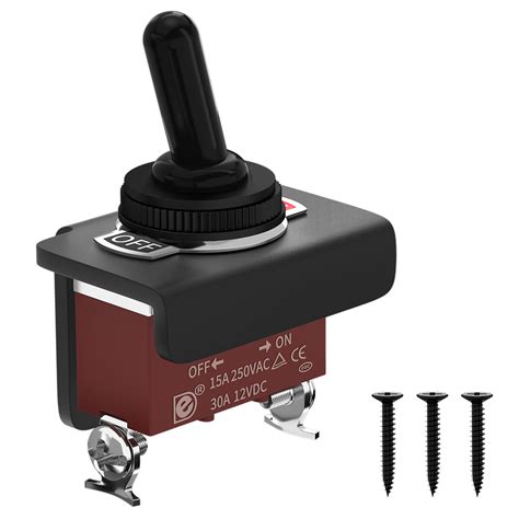 12mm Spst On Off Toggle Switch With Mounting Bracket And Cover Daier