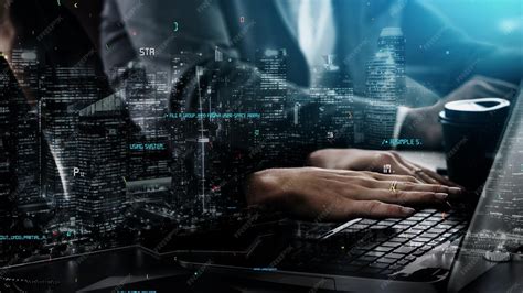 premium photo conceptual programming and coding of future software