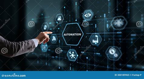 Automation Technology Industrial Process Workflow Optimisation Stock Illustration Illustration