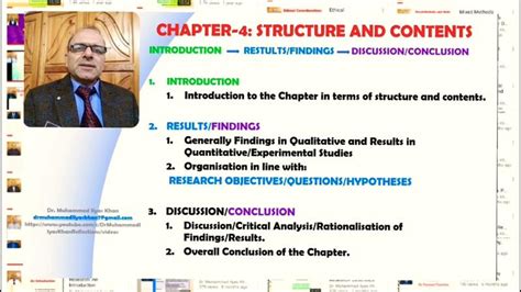 Chapter 4 Of A Research Thesis Findingsresults And Analysis Structure Prof Dr Muhammad