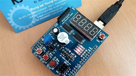 Arduino Uno 로 다기능 쉴드를 사용해 LED 차례로 점등시켜 보기 YouTube