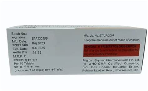 Metformin Hydrochloride Glimepiride Tablets 1 Mg At Rs 156 Stripe In Jalgaon