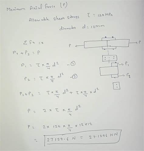[solved] 3 [3 points] determine the maximum axial force p in kn that