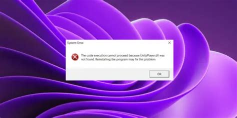 UnityPlayer Dll Is Missing Or Not Found On Windows PC