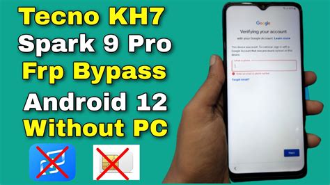 Tecno Spark Pro KH Frp Bypass Unlock Google Account Lock Without PC Android Easy