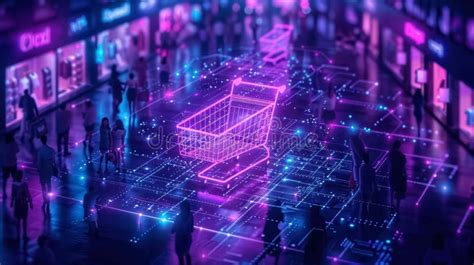 Cloud Computing For E Commerce Online Shopping Platforms Stock Illustration Illustration Of