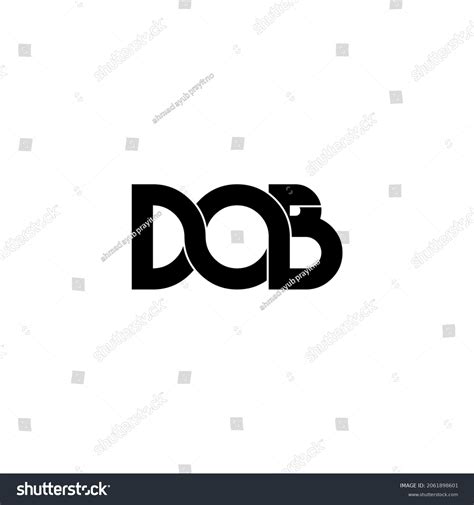 Dob Initial Letter Monogram Logo Design Stock Vector Royalty Free 2061898601