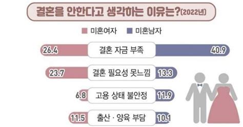 Mz청년 결혼 안 하는 이유 1위 결혼 자금 부족동거만 가능 무려 81