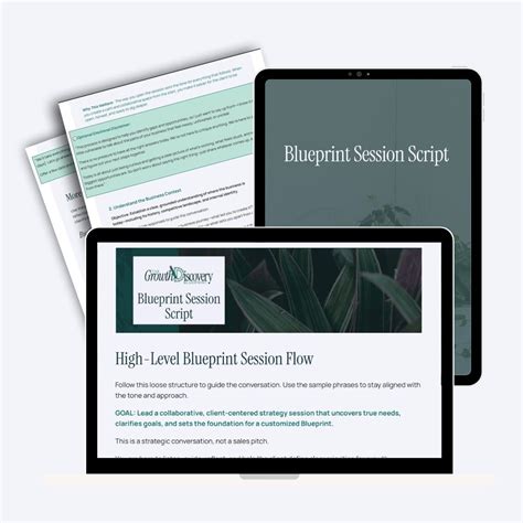 Blueprint Session Script Greenhouse Creative