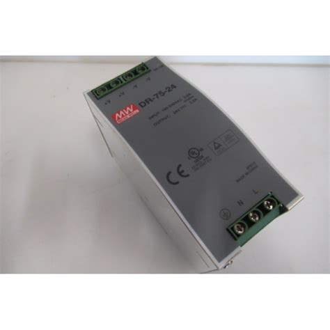 24 Volt Mean Well DR-75-24. Used - A.D.R. Spierings