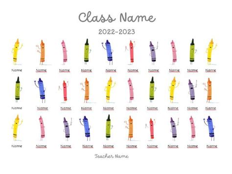 Class Leavers Crayons Print Teaching Resources