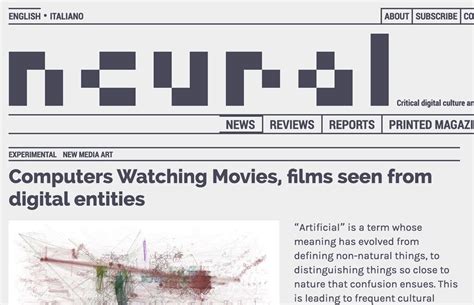 Computers Watching Movies Reviewed In Neural — Ben Grosser