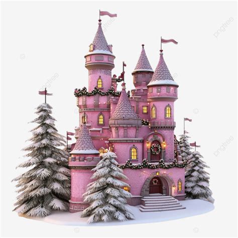 연휴를 맞아 장식된 분홍색 성 핑크 성 눈 장식물 Png 일러스트 및 이미지 에 대한 무료 다운로드 Pngtree