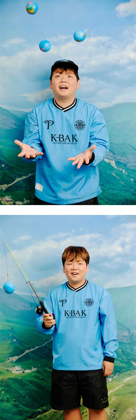 오버더피치 X 곽튜브 우븐 스웨트 탑 블루 Over The Pitch Kream