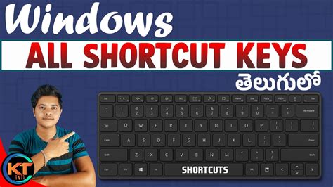 Windows All Keyboard Shortcut Keys In Telugu Youtube