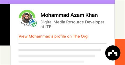 Mohammad Azam Khan Digital Media Resource Developer At Itf The Org