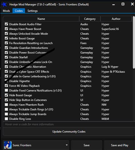 SonicFrontiers Issue Thesupersonic HedgeModManager GitHub