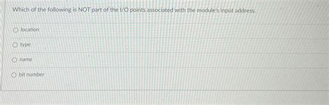 solved which of the following is not part of the 1o ﻿points