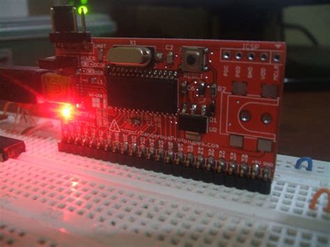 PIC18F2550 Breakout Board Free PCB Build Dangerous Prototypes