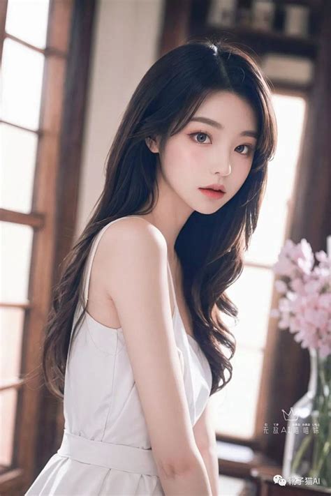 白衣女孩写真图片ai人物图片素材 花瓣网