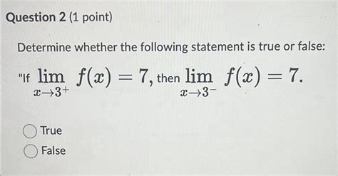 Solved Question 2 1 ﻿pointdetermine Whether The Following