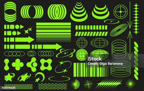 사이키델산 레이브와 Y2k 복고풍 피규어 세트 2000년대 패션 스타일의 트리피 일러스트 강렬하고 밝은 색상에 대한 스톡 벡터 아트 및 기타 이미지 Istock