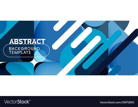 Flat Geometric Round Shapes And Dynamic Lines Vector Image
