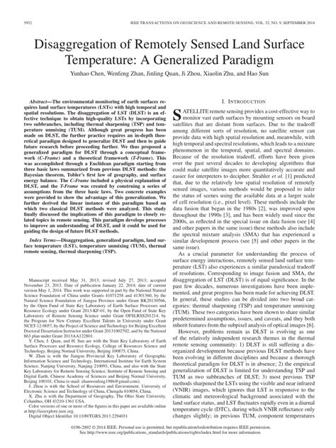 pdf disaggregation of remotely sensed land surface temperature a
