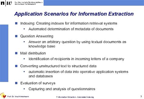 7 Information Extraction — Automated Indexing Information
