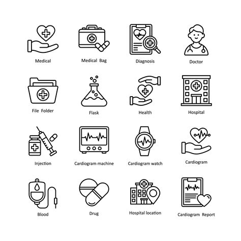 Medical Vector Outline Icon Design Illustration Medical Symbol On