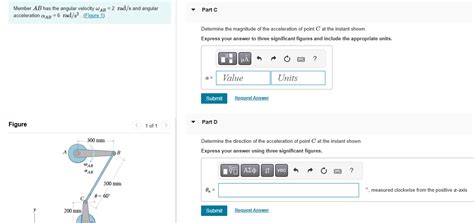 Solved Member ABAB has the angular velocity ωABωABomega AB Chegg com