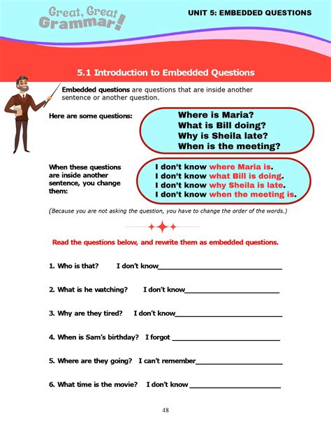 ESL Grammar EMBEDDED QUESTIONS 1 Introduction Stickyball ESL Lessons