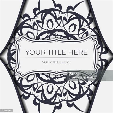 빈티지 블랙 패턴의 고급스러운 흰색 엽서 만달라 장식으로 초대의 디자인 꽃 식물에 대한 스톡 벡터 아트 및 기타 이미지 꽃 식물 디자인 메뉴판 Istock