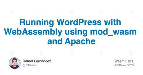 Running WordPress With WebAssembly Using Mod Wasm And Apache