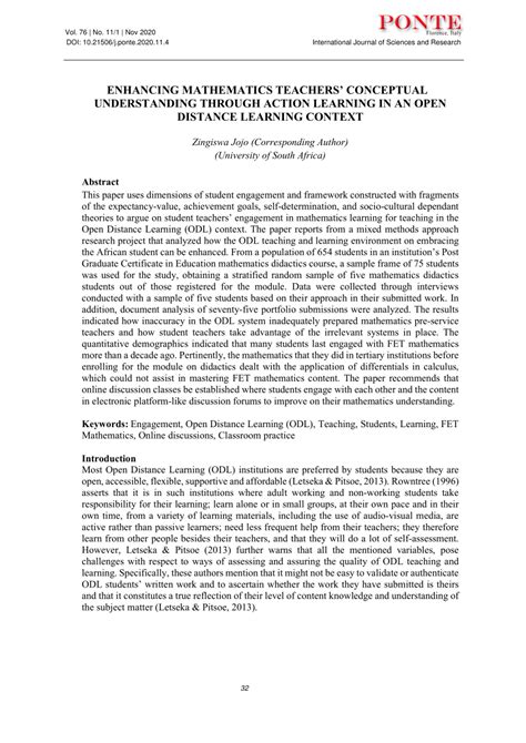 PDF ENHANCING MATHEMATICS TEACHERSâ CONCEPTUAL UNDERSTANDING THROUGH ACTION LEARNING IN AN