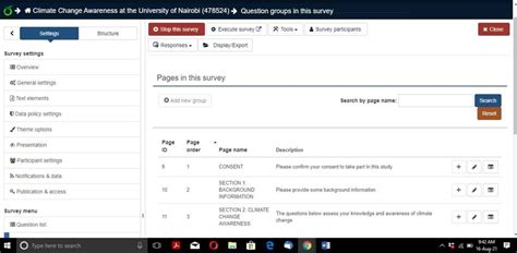 the limesurvey user interface download scientific diagram